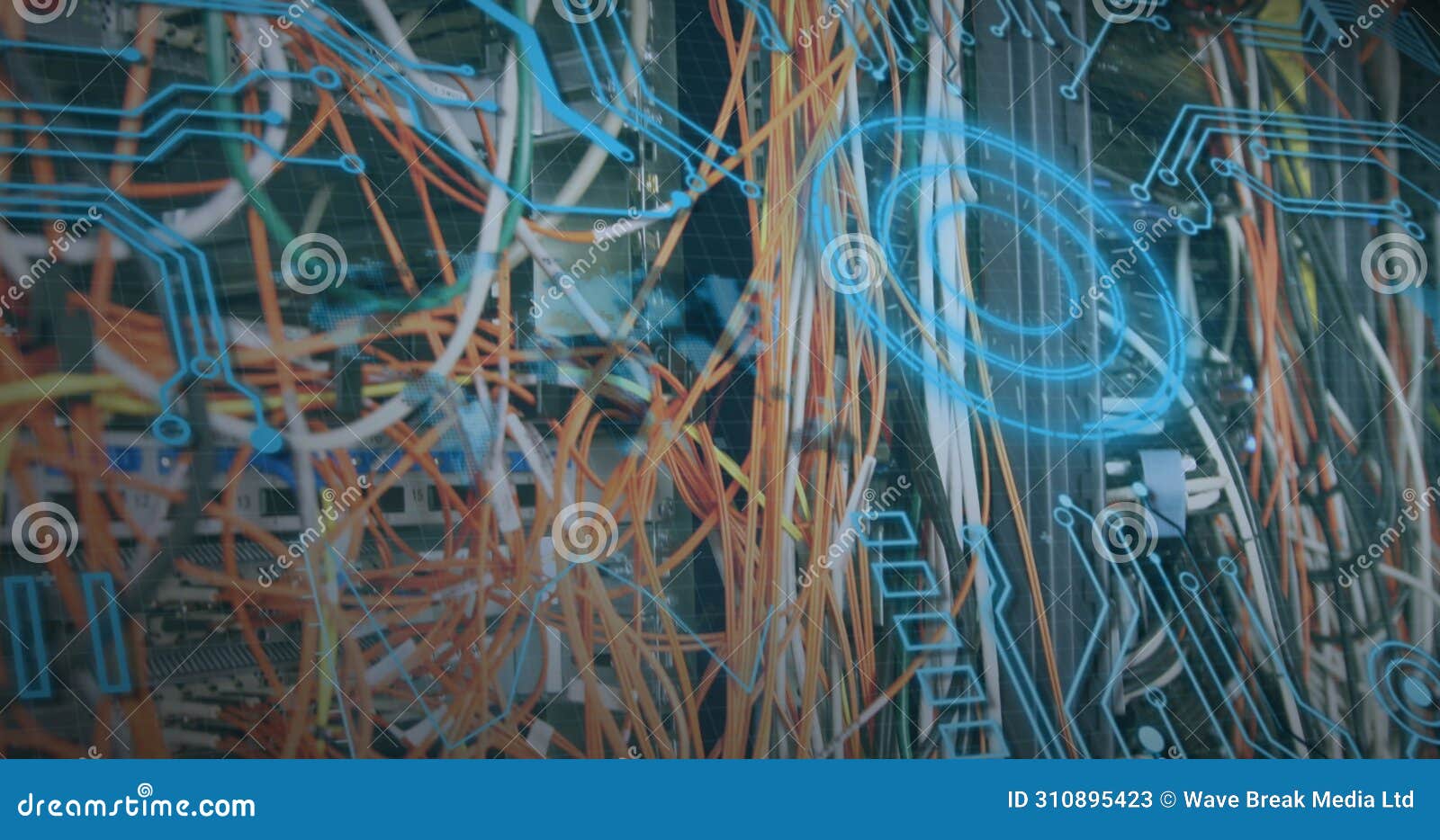 Circuit Board Patterns and Wires Create a Complex Backdrop Stock ...