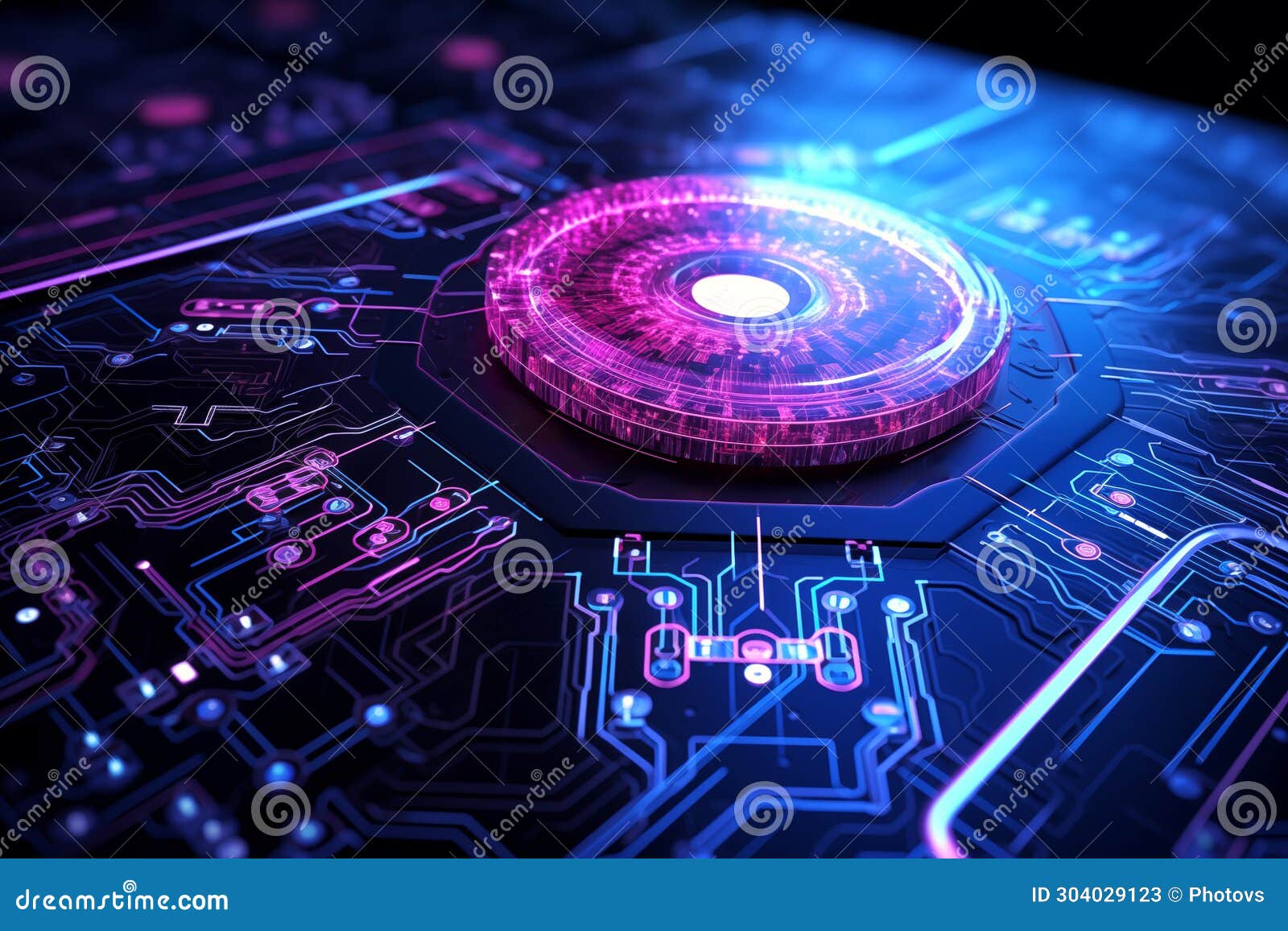 Circuit Board with Quantum Chip Technology with CPU Processor that is ...