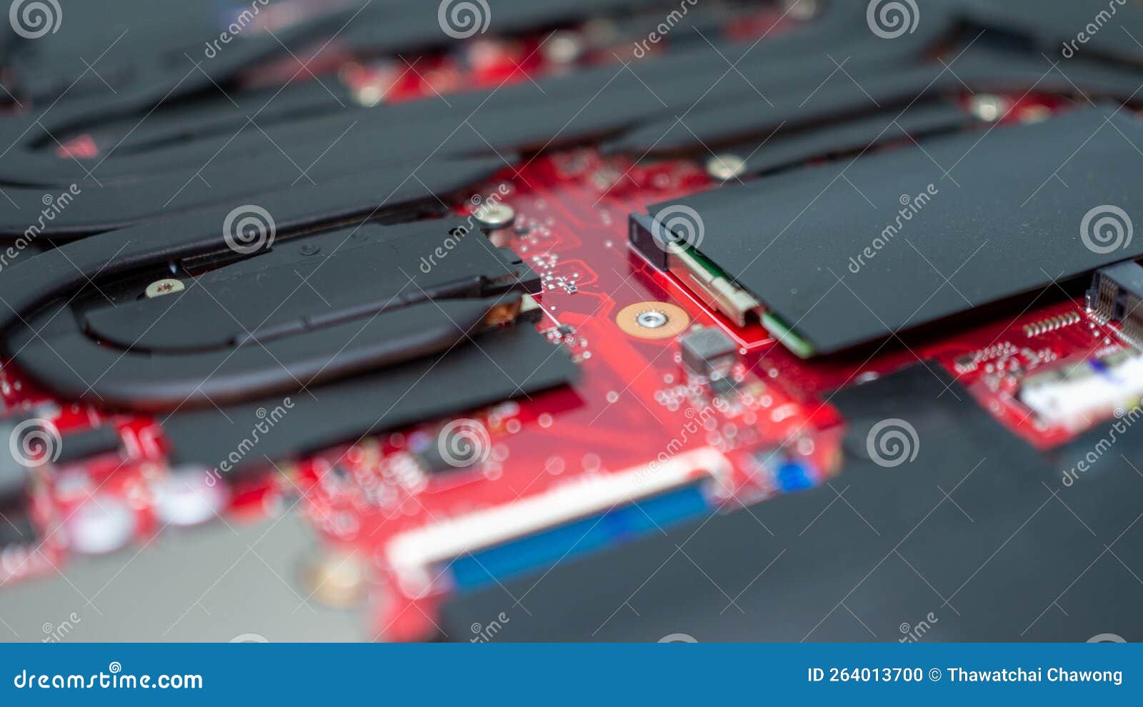 Circuit Board with Resistors Microchips and Electronic Components ...