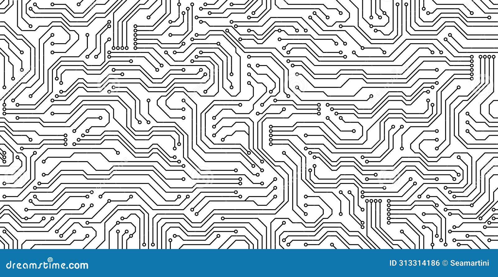 Circuit Board Seamless Pattern, Motherboard Tile Stock Illustration ...