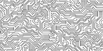 Circuit Board Seamless Pattern, Motherboard Tile Stock Illustration ...