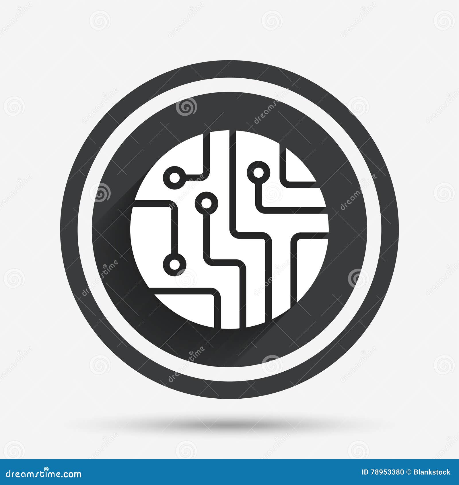 Circuit Board Sign Icon. Technology Symbol. Vector Illustration ...