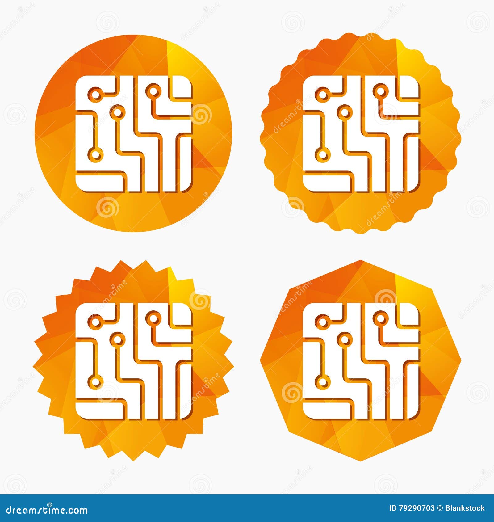 Circuit Board Sign Icon. Technology Symbol. Stock Vector - Illustration ...