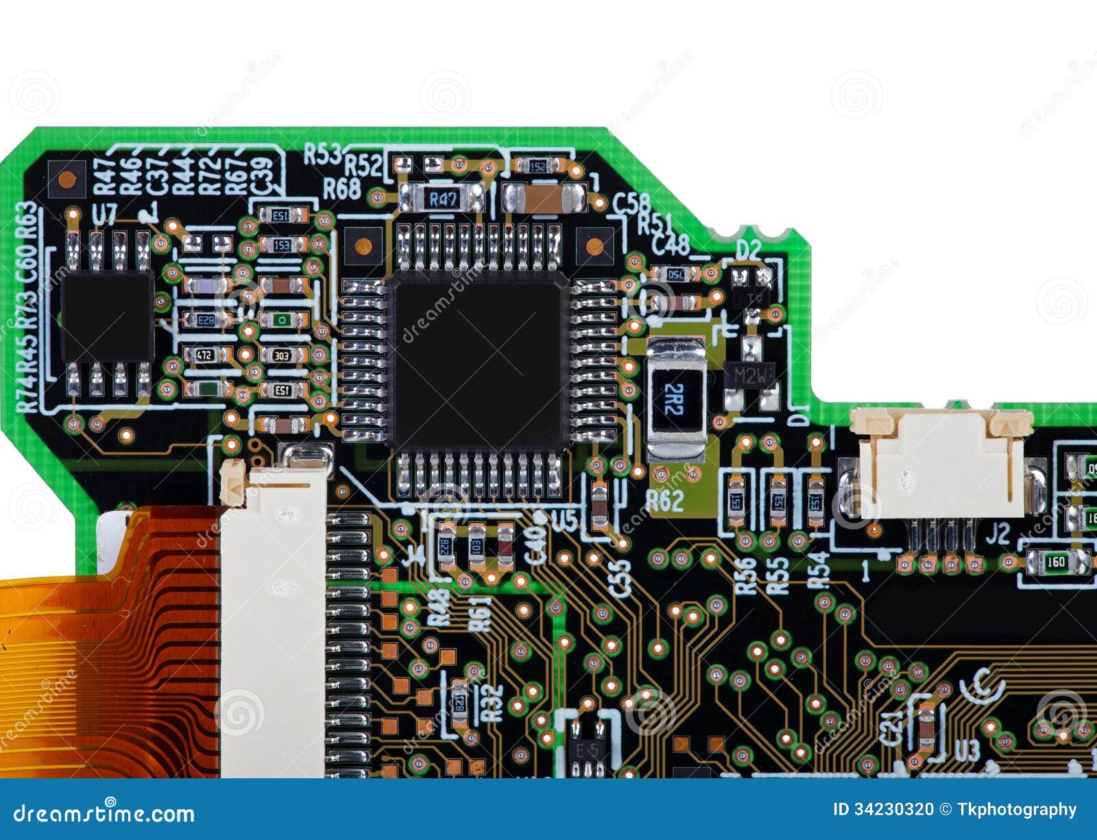 Circuit Board with SMD Components Stock Photo - Image of isolated ...