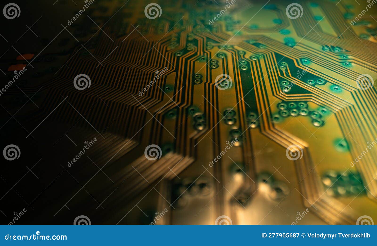 Circuit Board. Technological Electronic Plate with Roads and Other ...