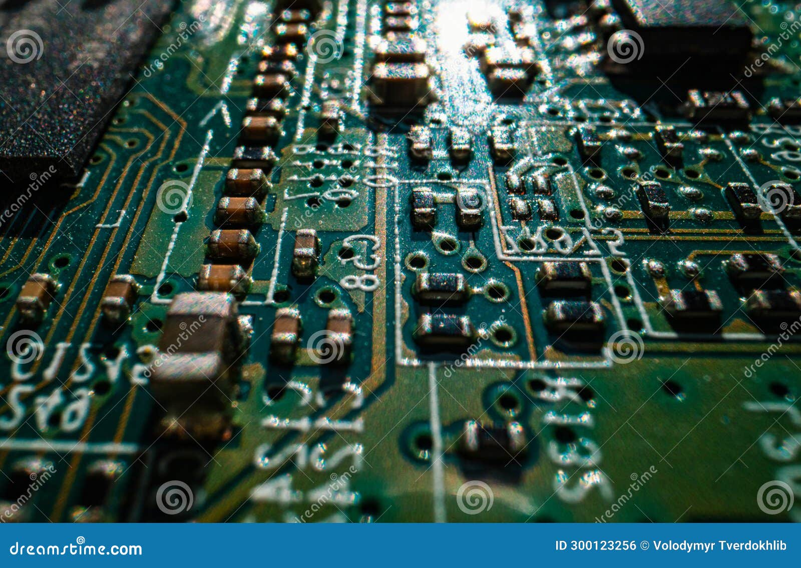 Circuit Board. Technological Electronic Plate with Roads and Other ...