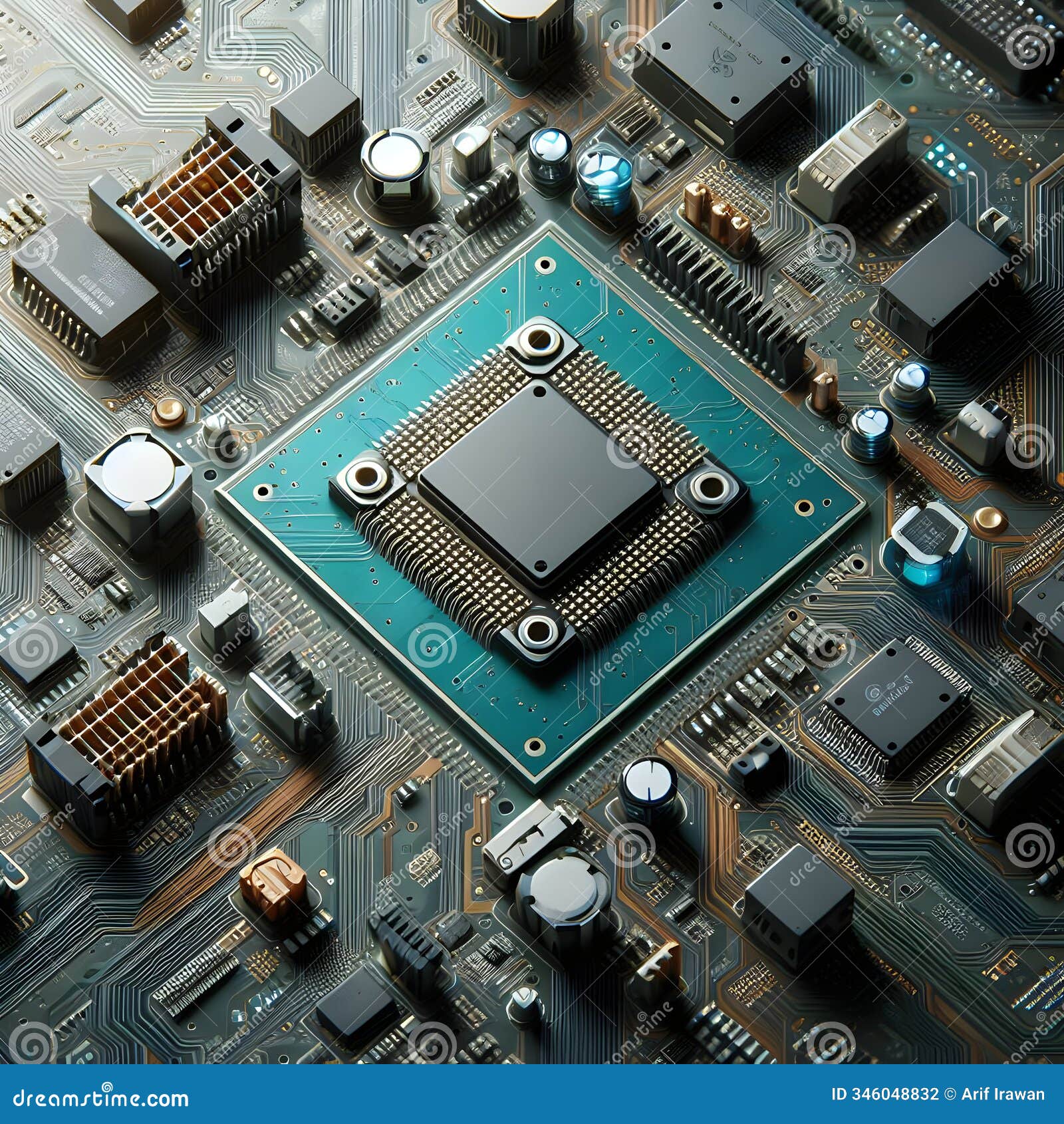 Circuit Board. Technology Background Central Computer Processors CPU Concept Stock Illustration ...