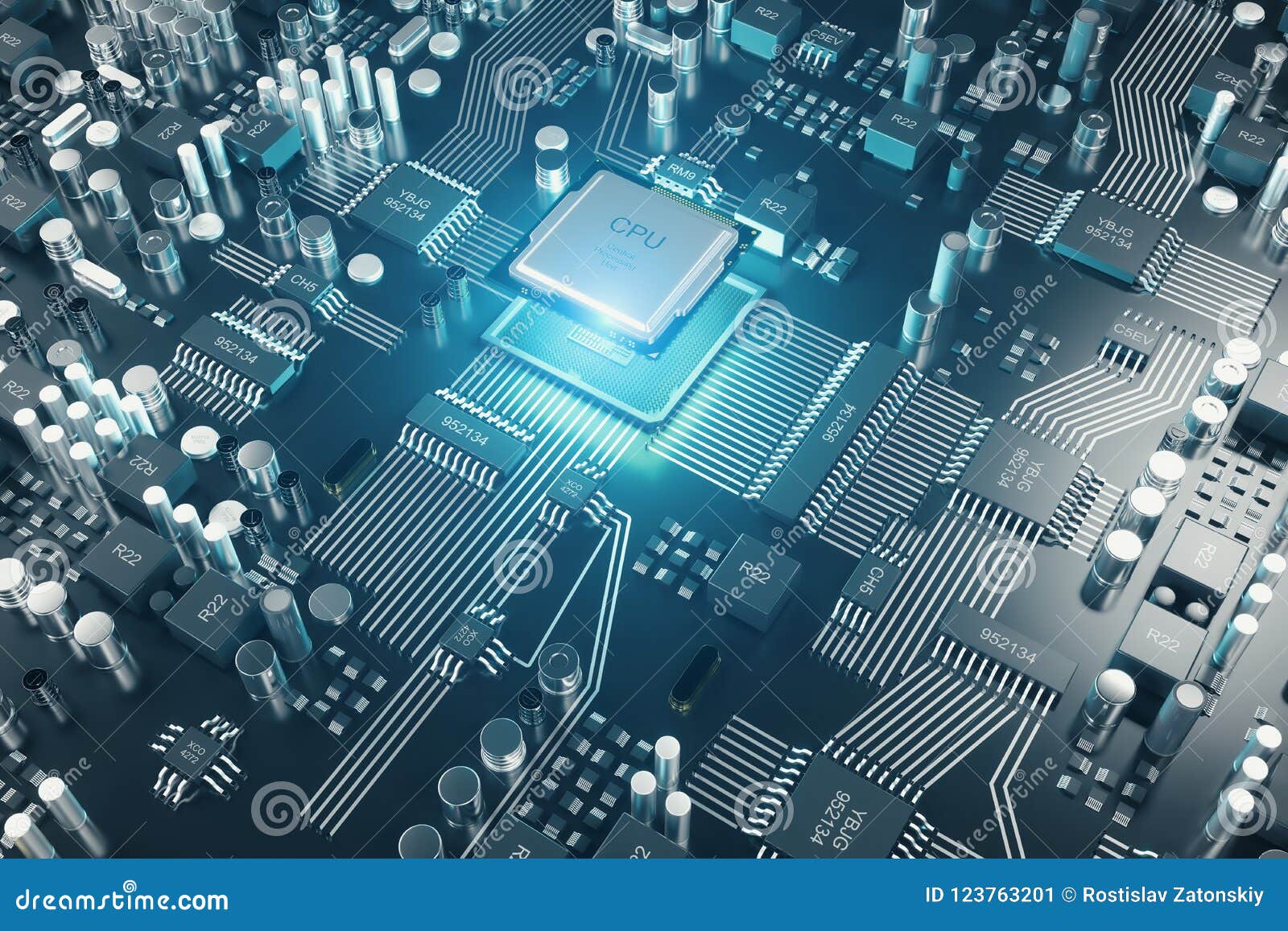 Circuit Board. Technology Background. Central Computer Processors CPU ...