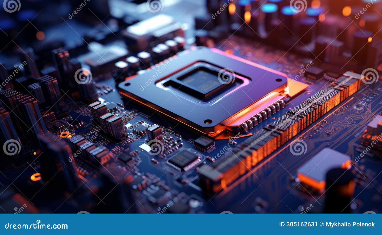 Circuit Board. Technology Background. Central Computer Processors CPU ...