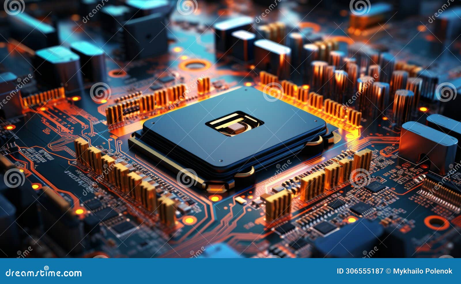 Circuit Board. Technology Background. Central Computer Processors CPU ...