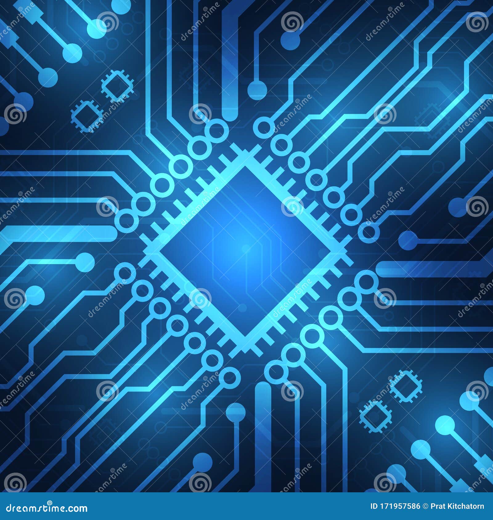 Circuit Board Technology Background Stock Vector - Illustration of ...