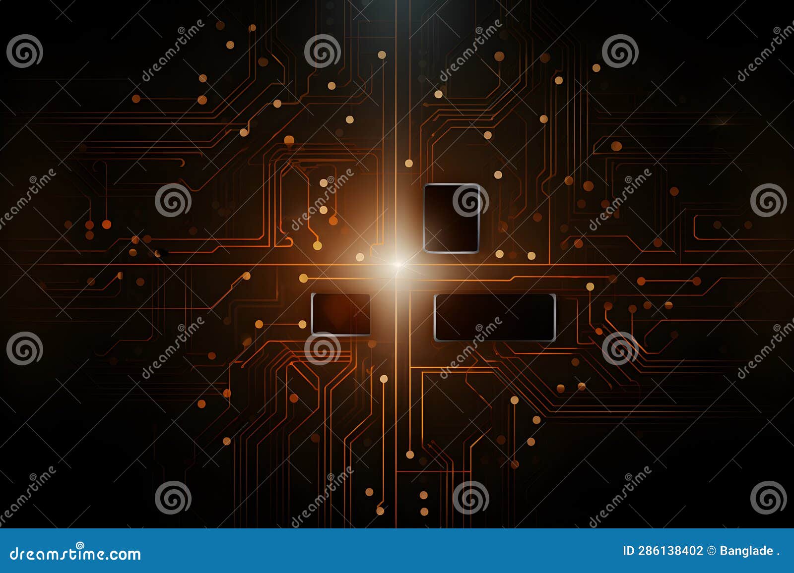 Mainboard, Integrated Board Foundation Of Computer Cartoon Vector ...