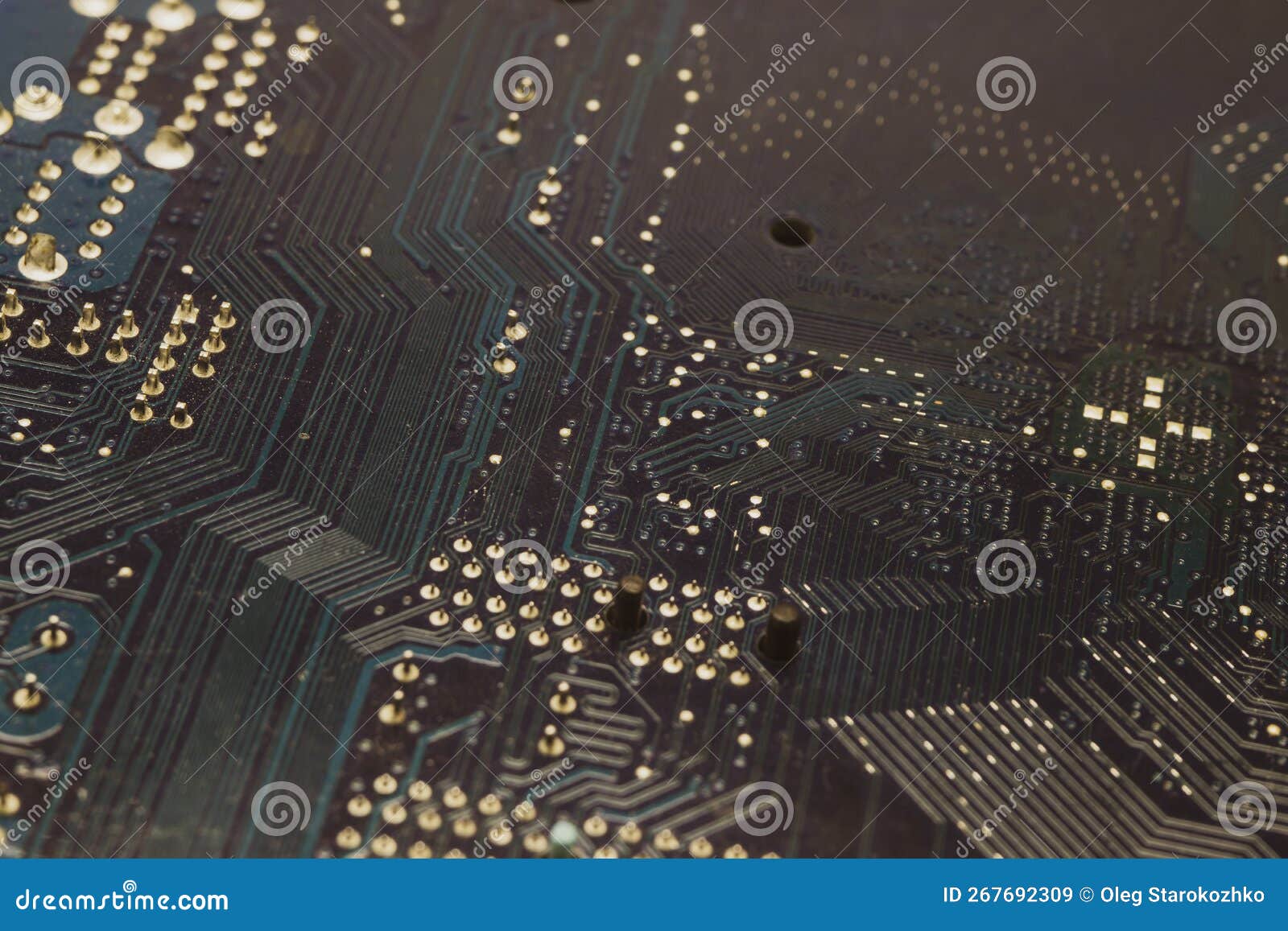 Electronic Circuit Board Tracks Close-up Stock Image - Image of circuit ...