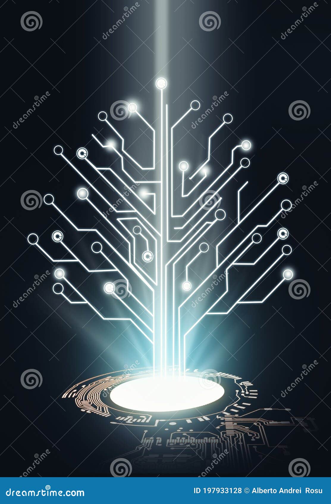 Circuit board tree stock photo. Image of hardware, computing - 197933128