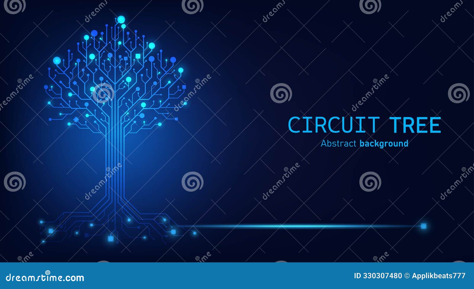 Circuit Board Tree. Digital Circuit Board Internet Connection Concept ...