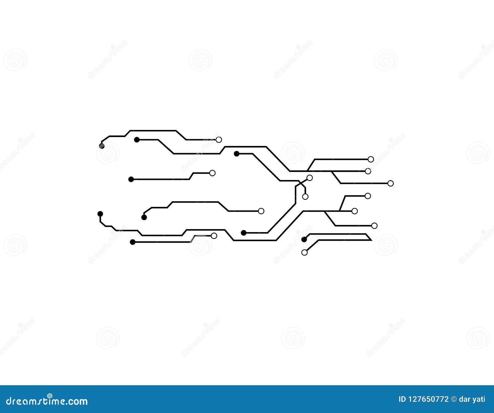 Circuit board vector stock illustration. Illustration of communication ...