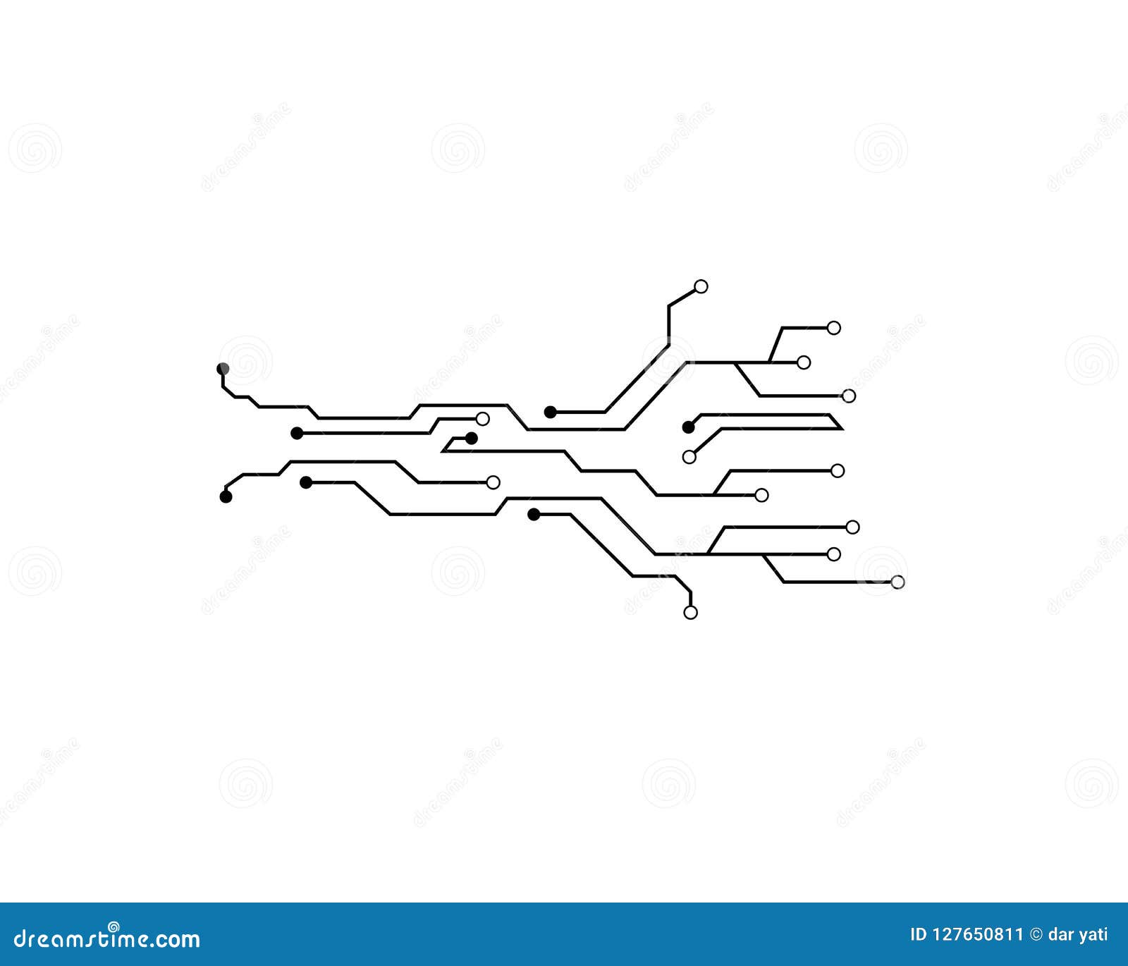 Circuit board vector stock illustration. Illustration of lines - 127650811