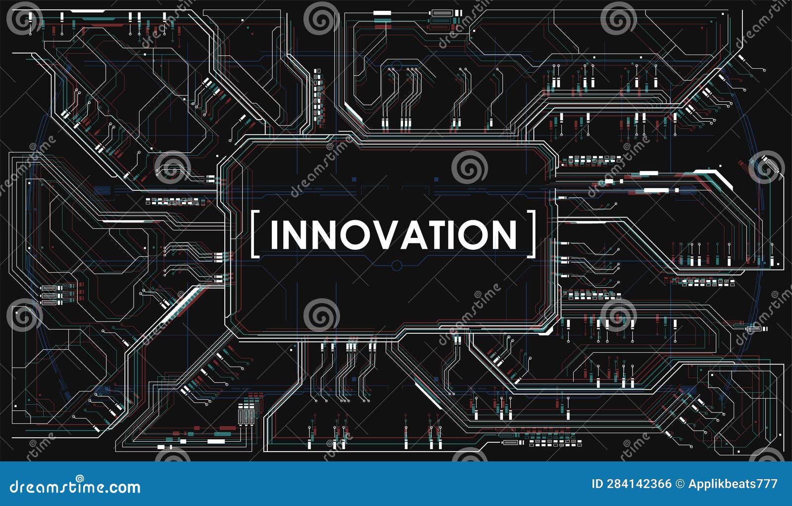 Circuit Board Vector Background. Technological Vector Background with a ...