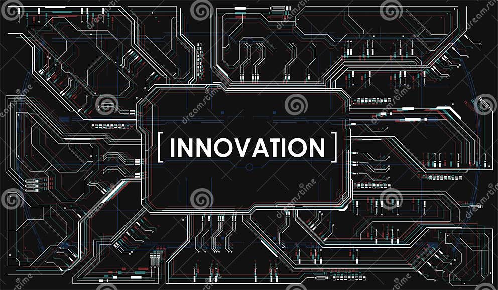 Circuit Board Vector Background. Technological Vector Background with a ...