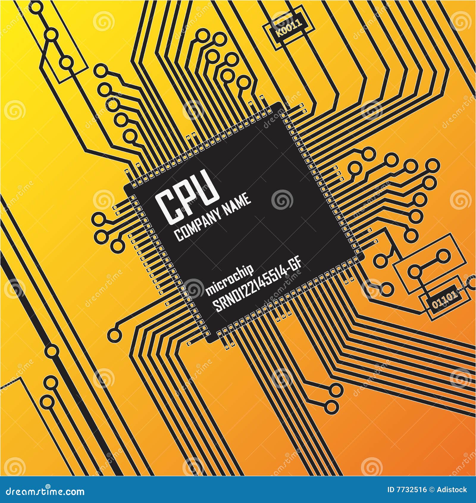 Circuit Board Vector Illustration Stock Vector - Illustration of ...