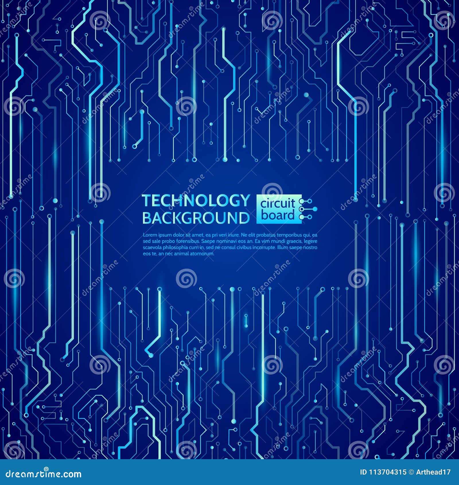 Circuit Board Vector Illustration. High-tech Technology Background ...