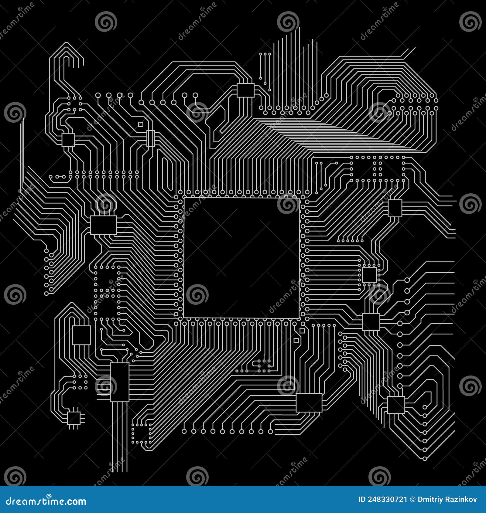 Circuit Board Vector Illustration. Vector Electronic Circuit High Tech ... Circuit Board Vector Illustration. Vector Electronic Circuit High Tech ...