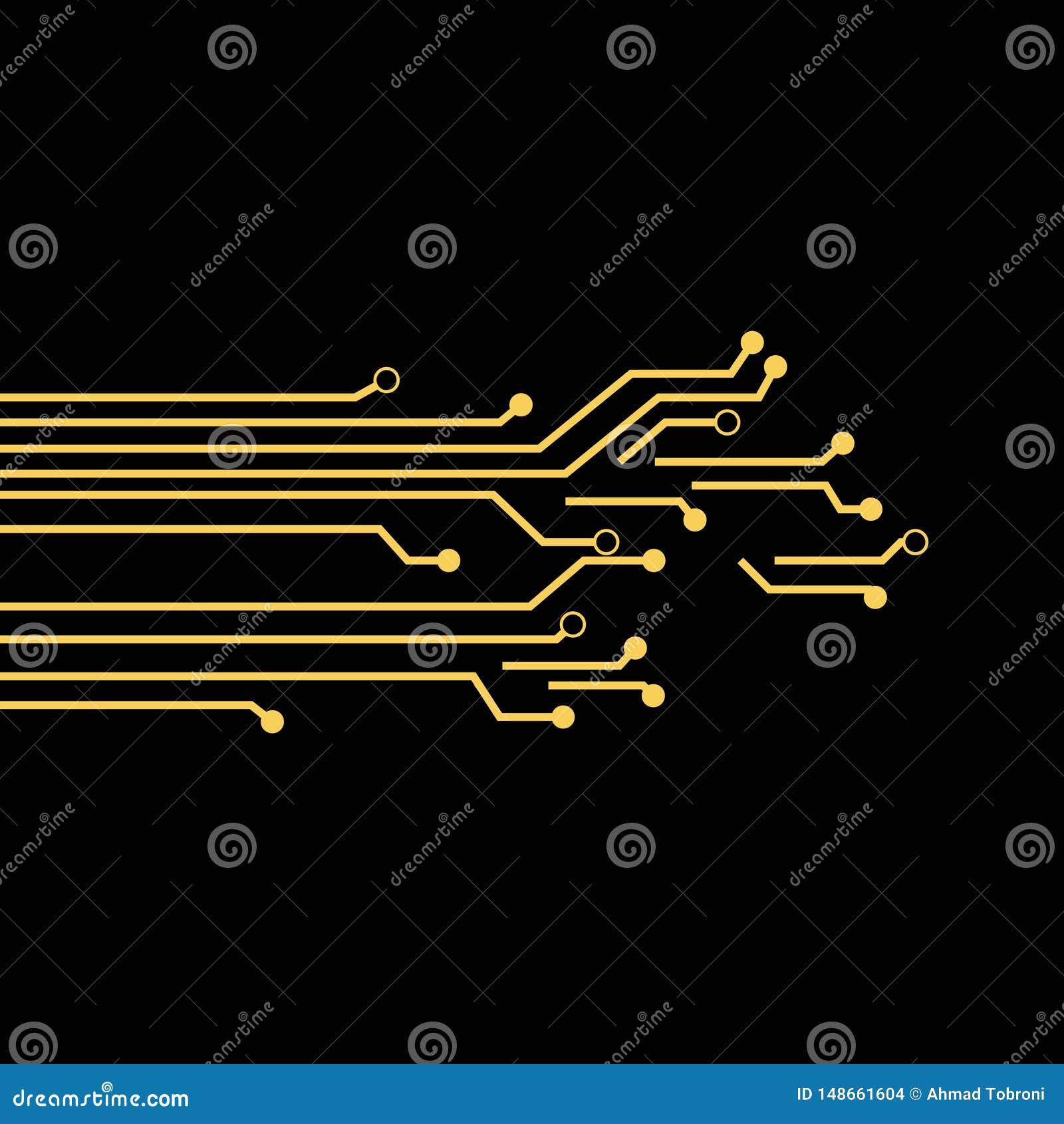Circuit Board Vector Template Design Illustration Stock Vector ...