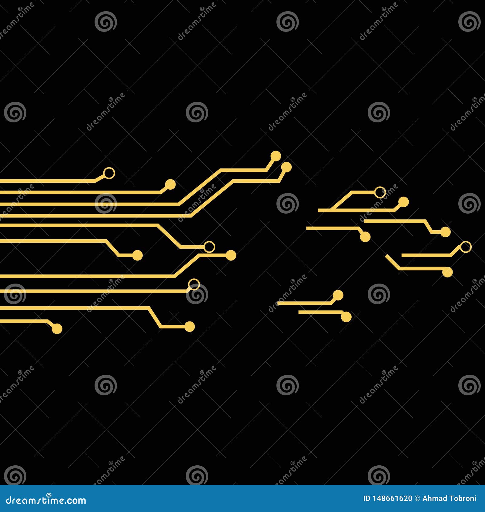 Circuit Board Vector Template Design Illustration Stock Vector ...