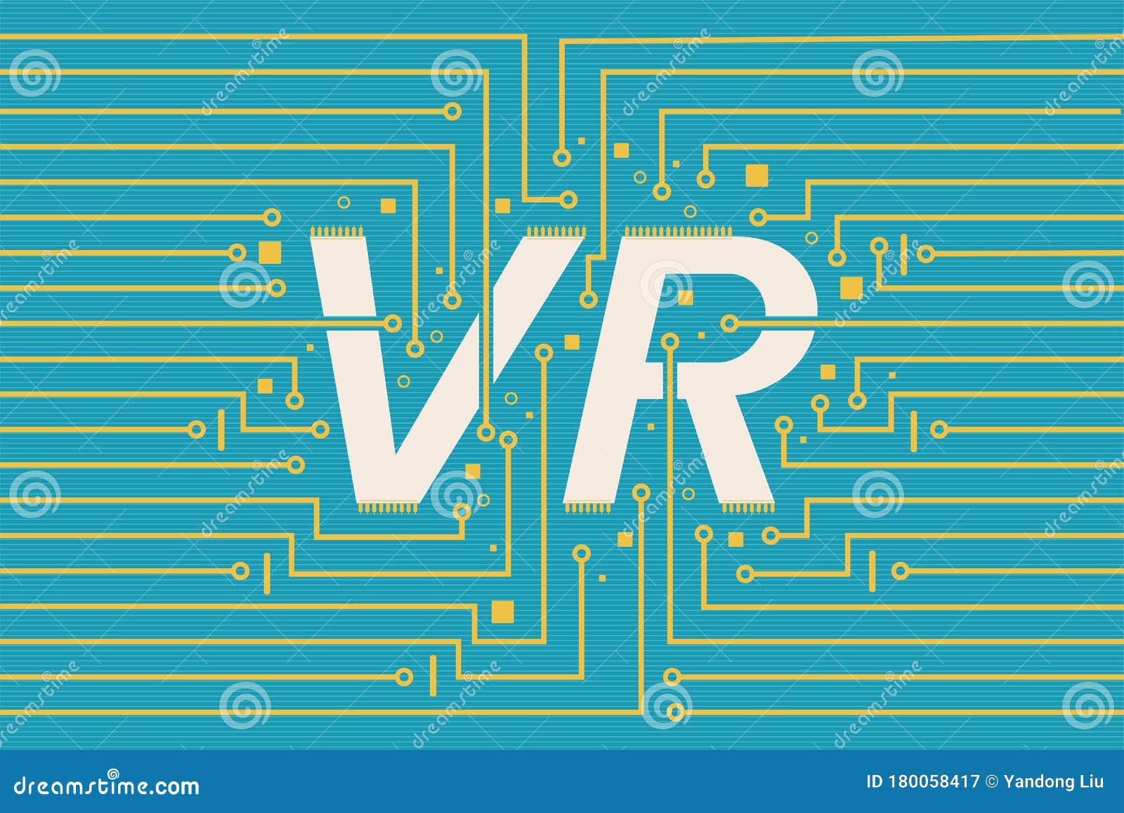 Circuit Board and Vr, Future Electronic Technology Virtual Reality ...