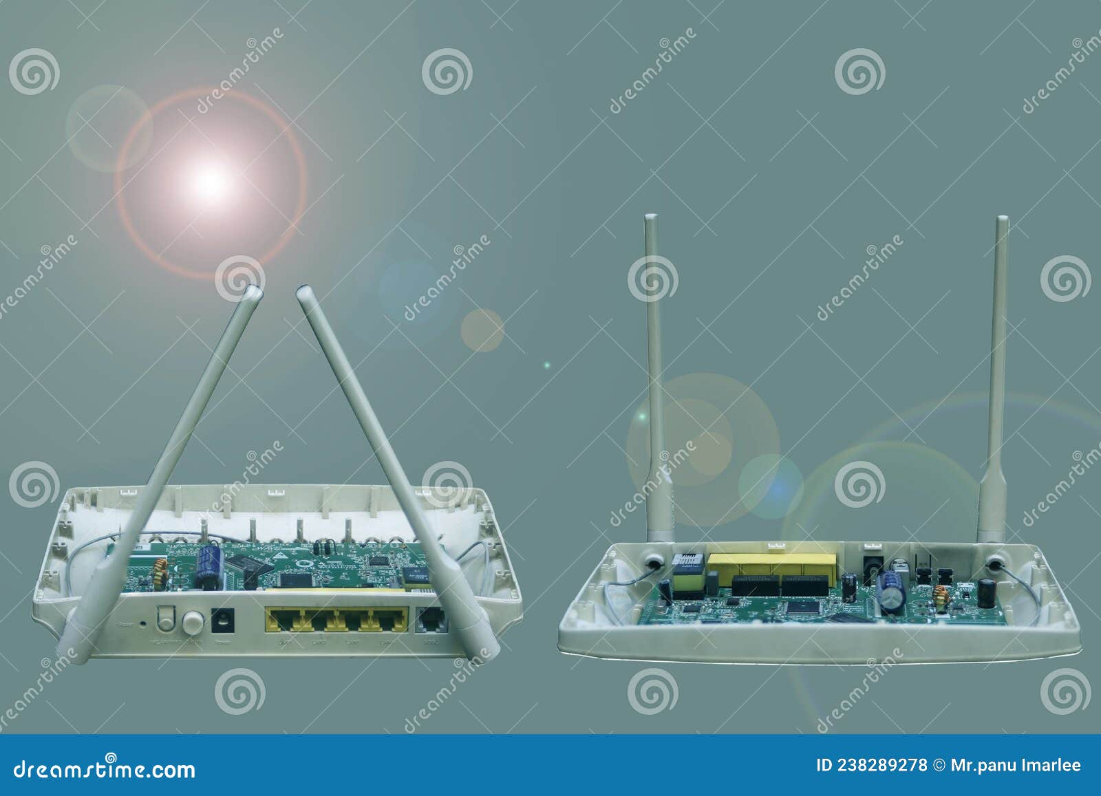 The Circuit Board in the Wifi Router Box Clipping Path Stock ...