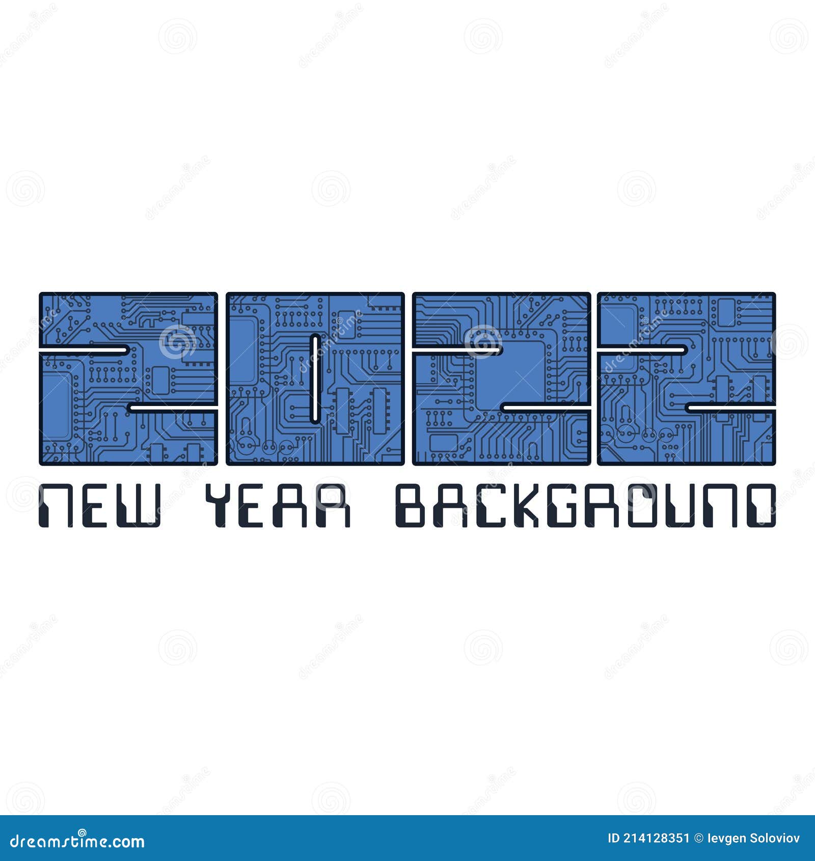 2022 Circuit Board Year Numbers Stock Vector - Illustration of ...