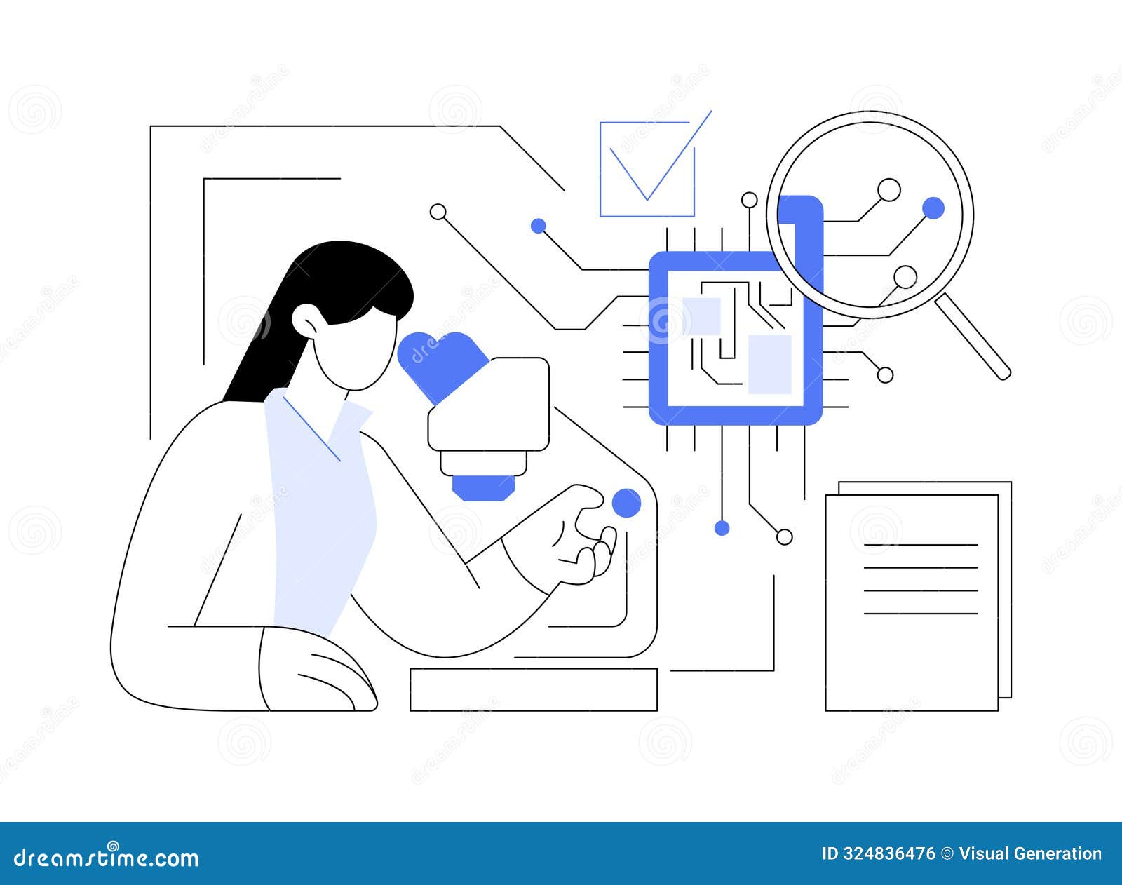 Circuit Boards Inspection Abstract Concept Vector Illustration. Stock ...