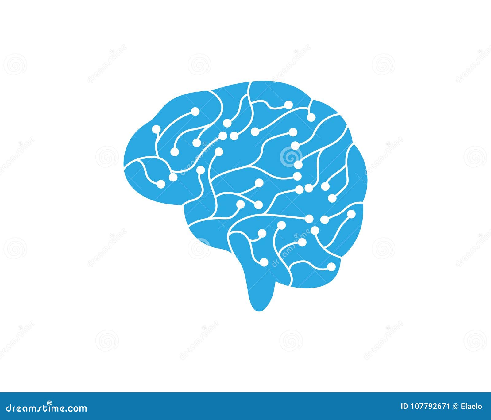 Circuit Brain Vector Illustration Icon Stock Vector - Illustration of ...