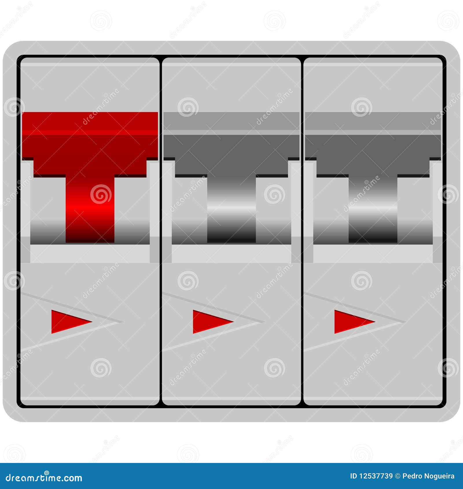 Circuit breaker stock vector. Illustration of fuse, control - 12537739
