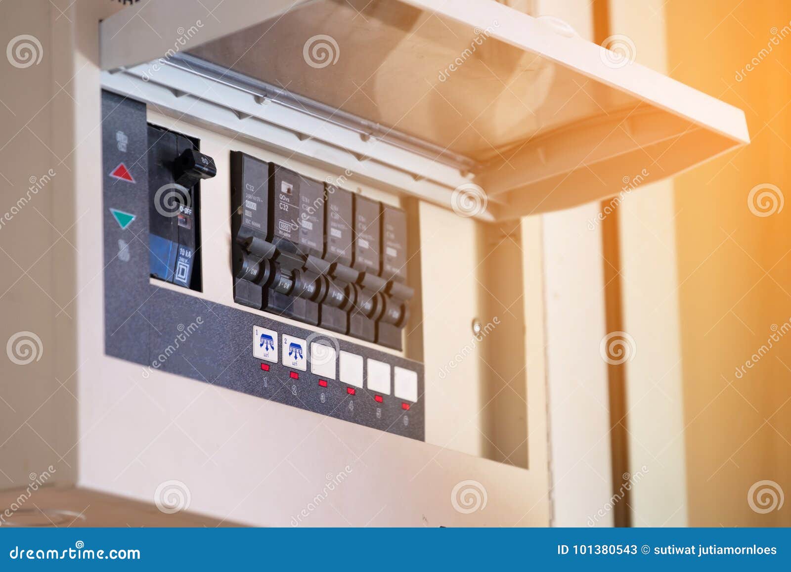 The Circuit Breaker Board. Selective Focus Stock Image - Image of ...