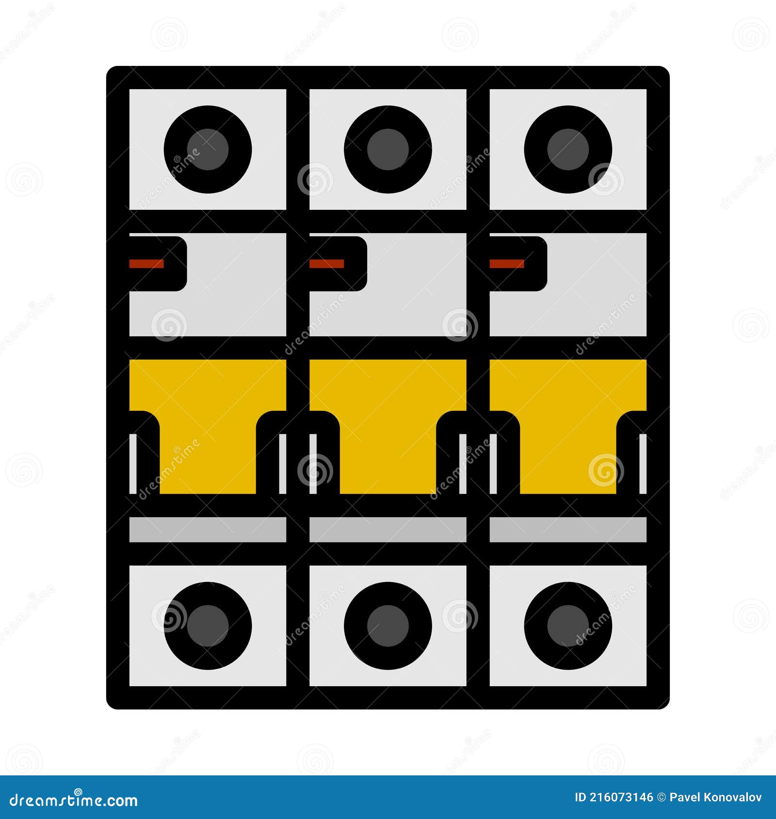 Circuit Breaker Icon stock vector. Illustration of energy - 216073146 Circuit Breaker Icon stock vector. Illustration of energy - 216073146