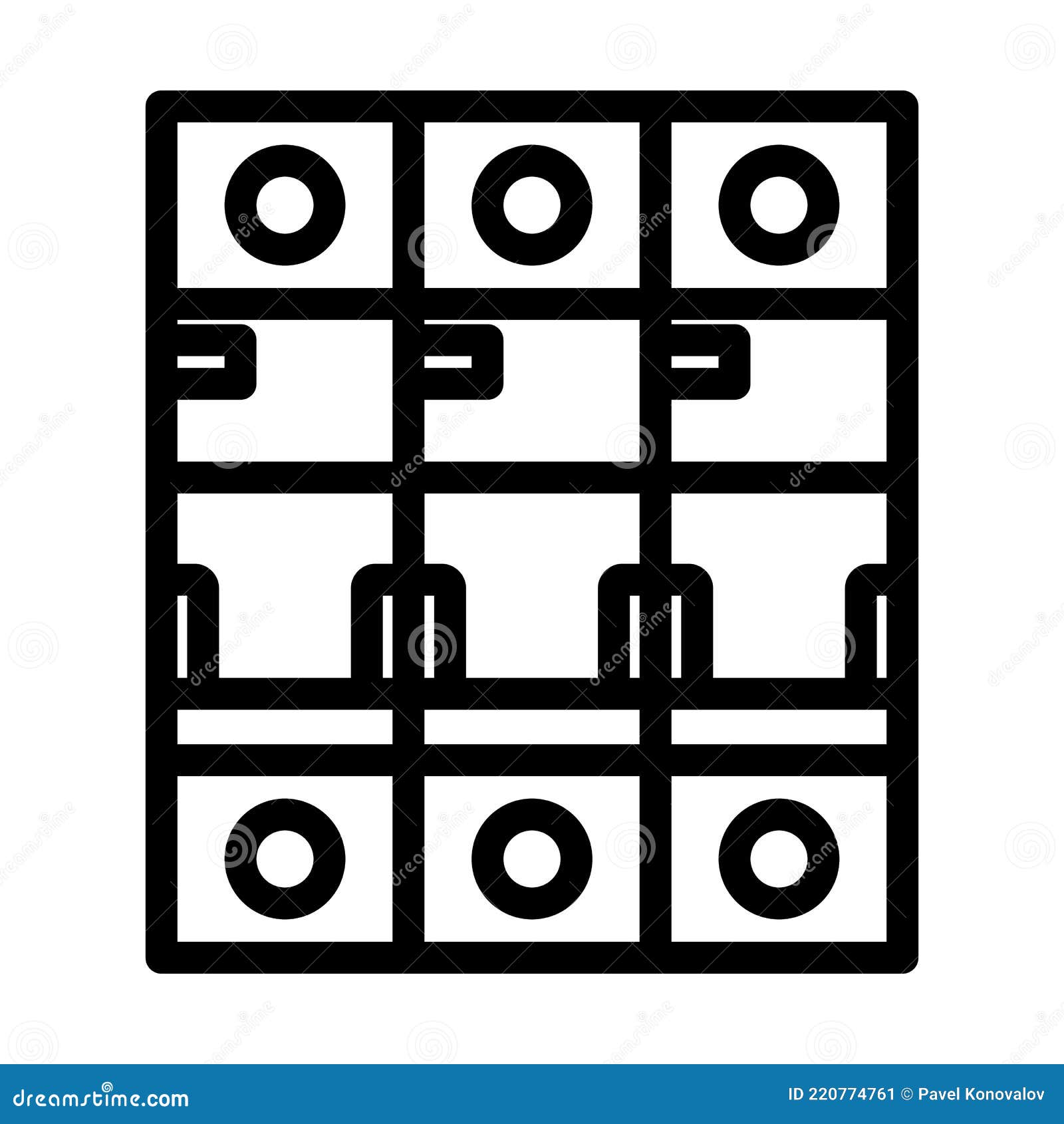 Circuit Breaker Icon stock vector. Illustration of cutout - 220774761