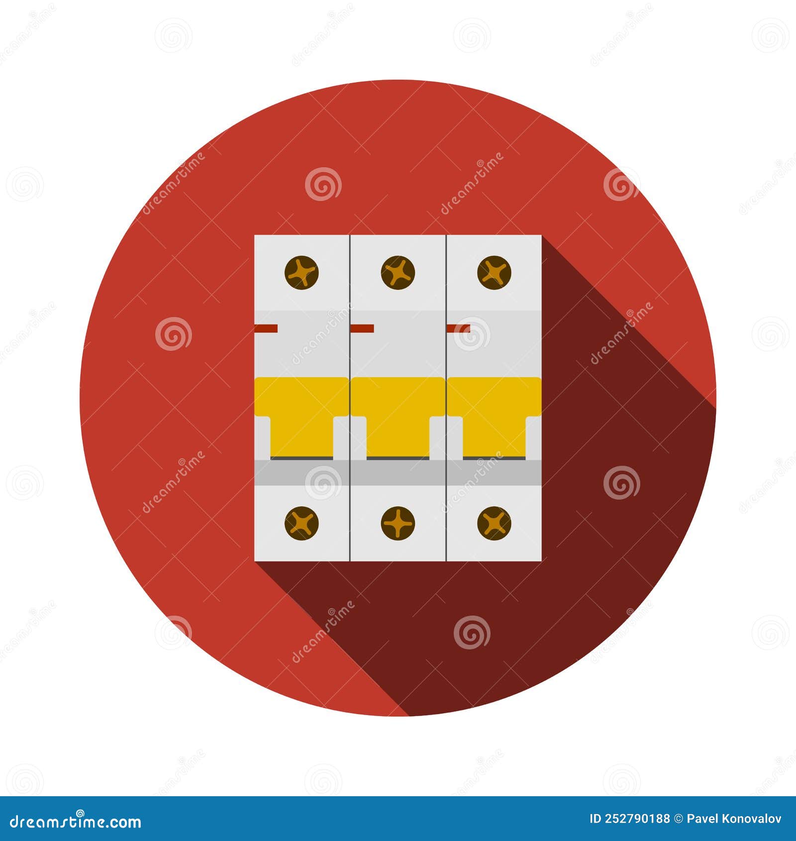 Circuit Breaker Icon stock vector. Illustration of breaker - 252790188