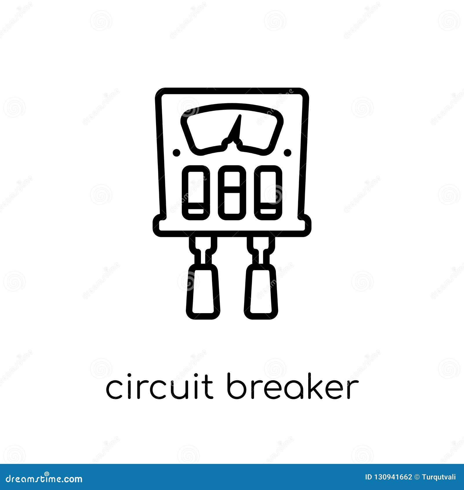 Circuit Breaker Icon. Trendy Modern Flat Linear Vector Circuit B Stock ... Circuit Breaker Icon. Trendy Modern Flat Linear Vector Circuit B Stock ...