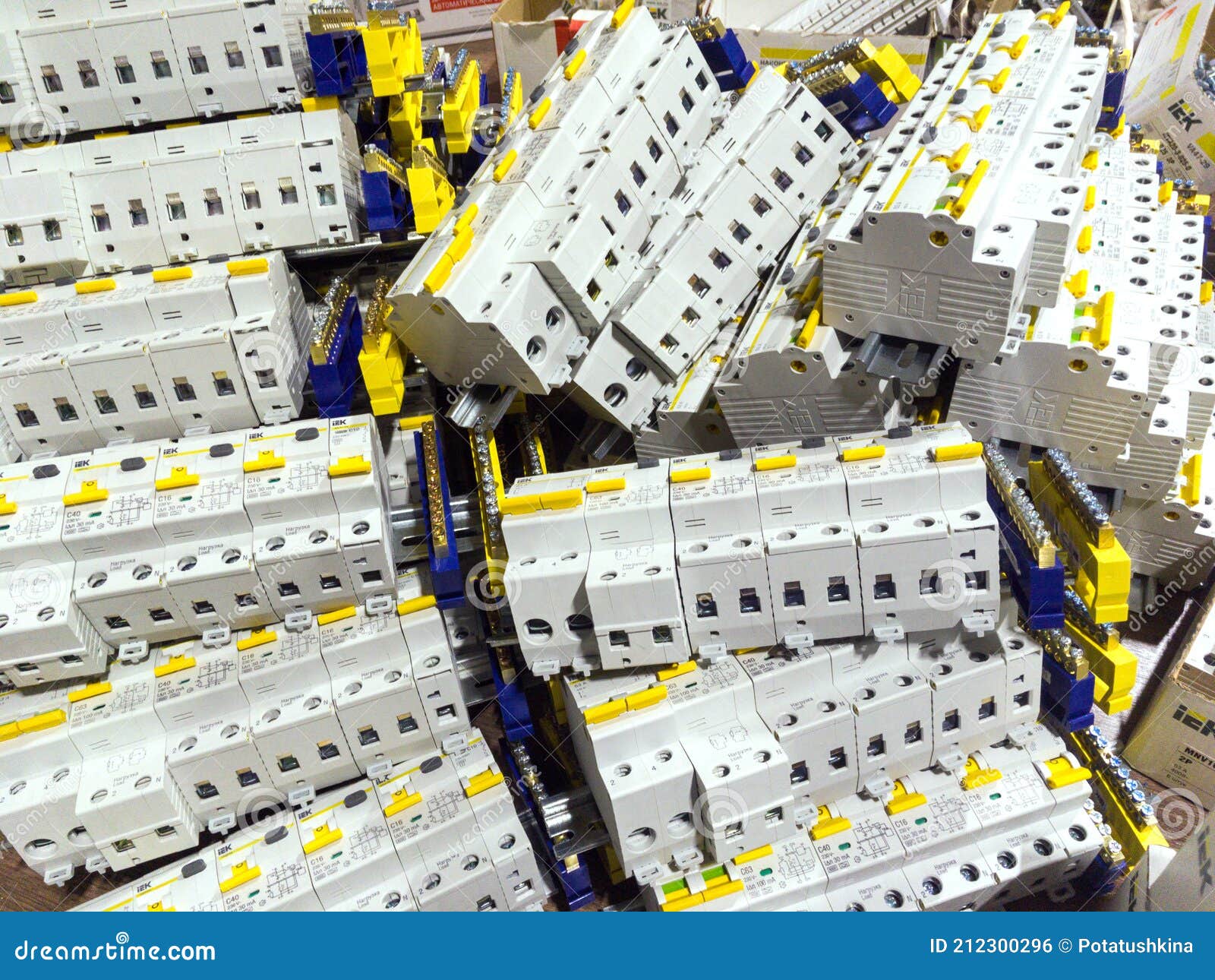 Circuit Breaker Modules for Electrical Panel. Stock Photo - Image of ...