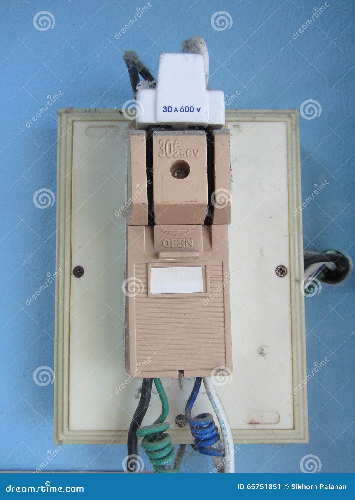 Circuit breaker stock image. Image of home, obsolete - 65751851