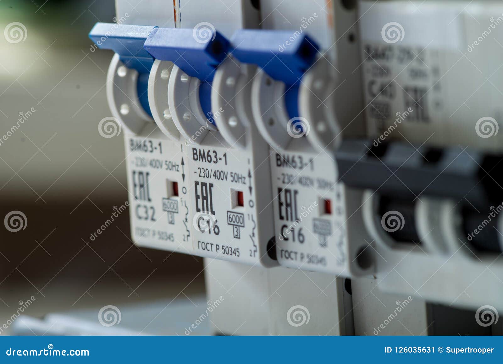 Selective Main Circuit Breaker Close Up Editorial Photo - Image of ...