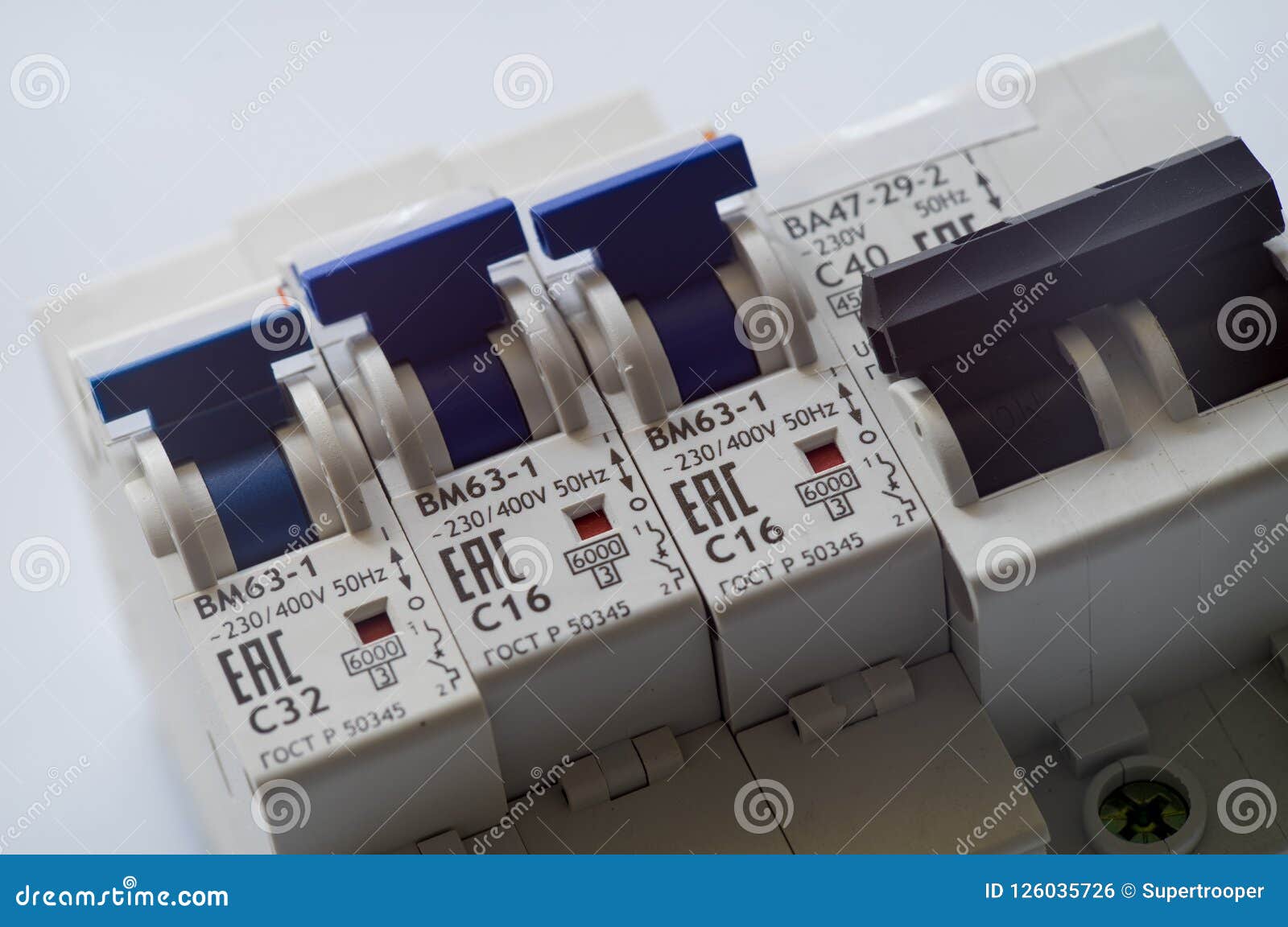 Selective Main Circuit Breaker Close Up Editorial Photo - Image of ...