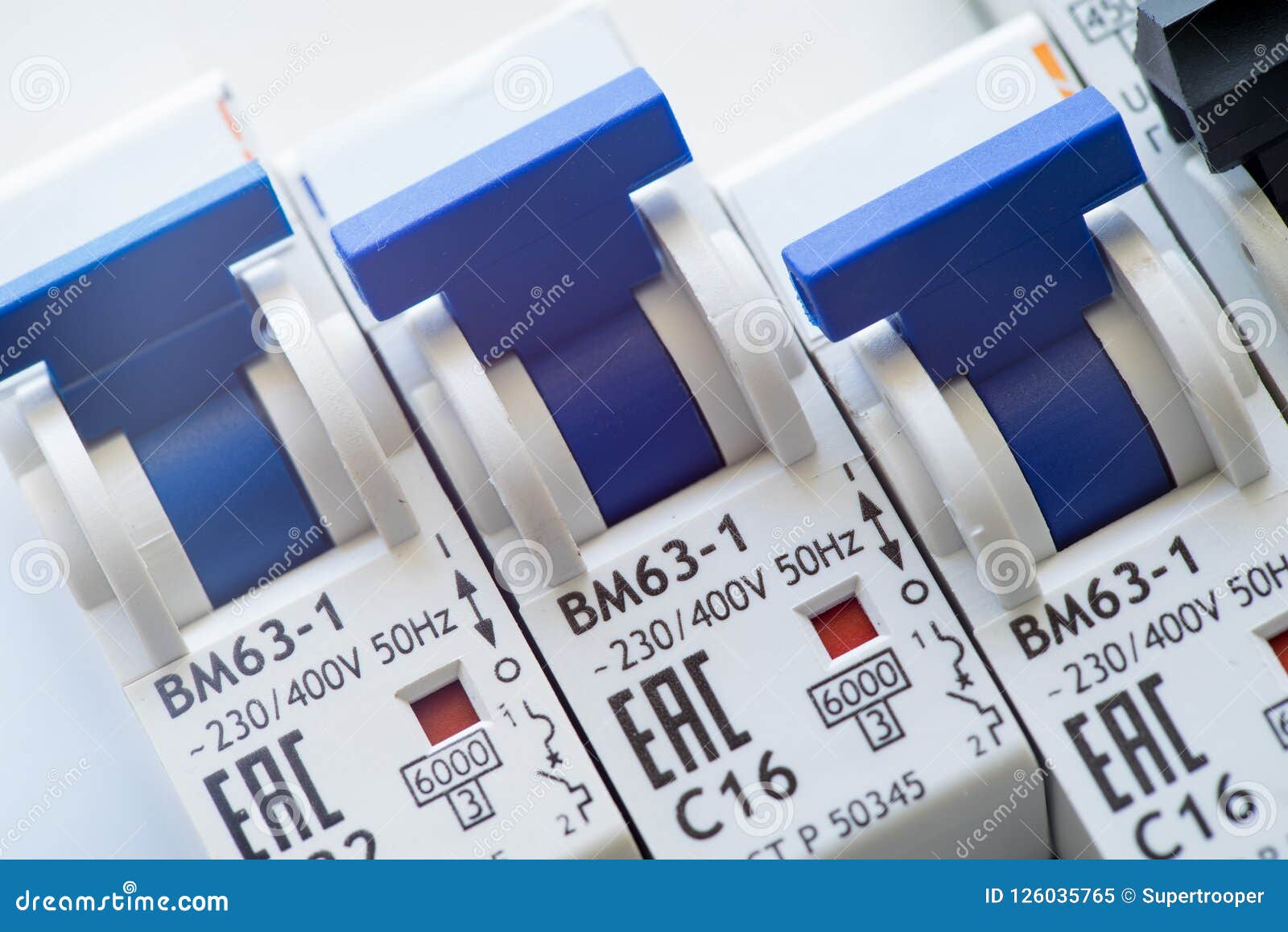 Selective Main Circuit Breaker Close Up Editorial Image - Image of ...