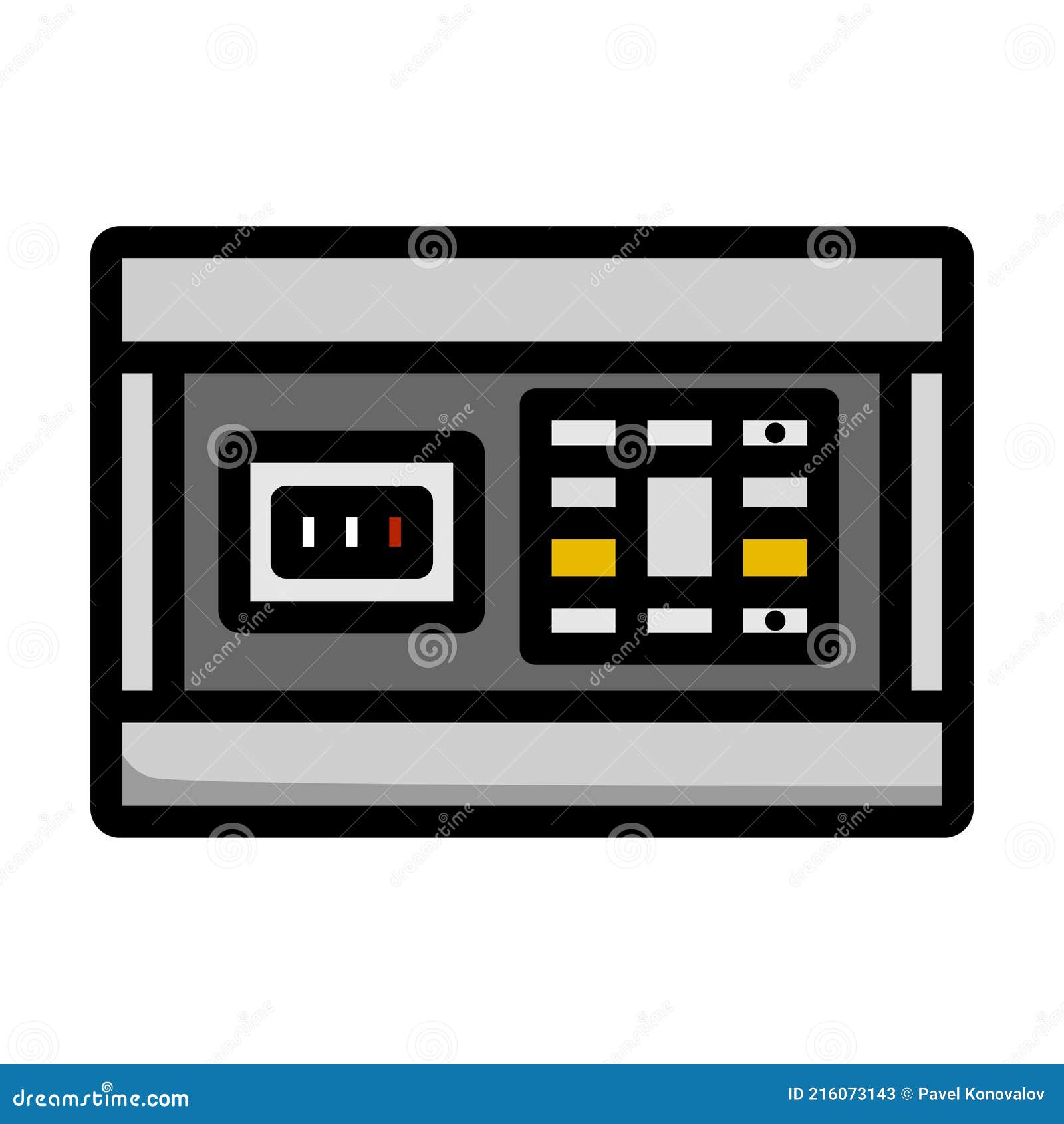 Circuit Breakers Box Icon stock vector. Illustration of element - 216073143