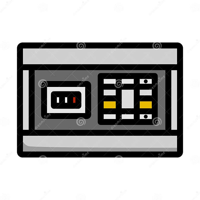 Circuit Breakers Box Icon stock vector. Illustration of element - 216073143