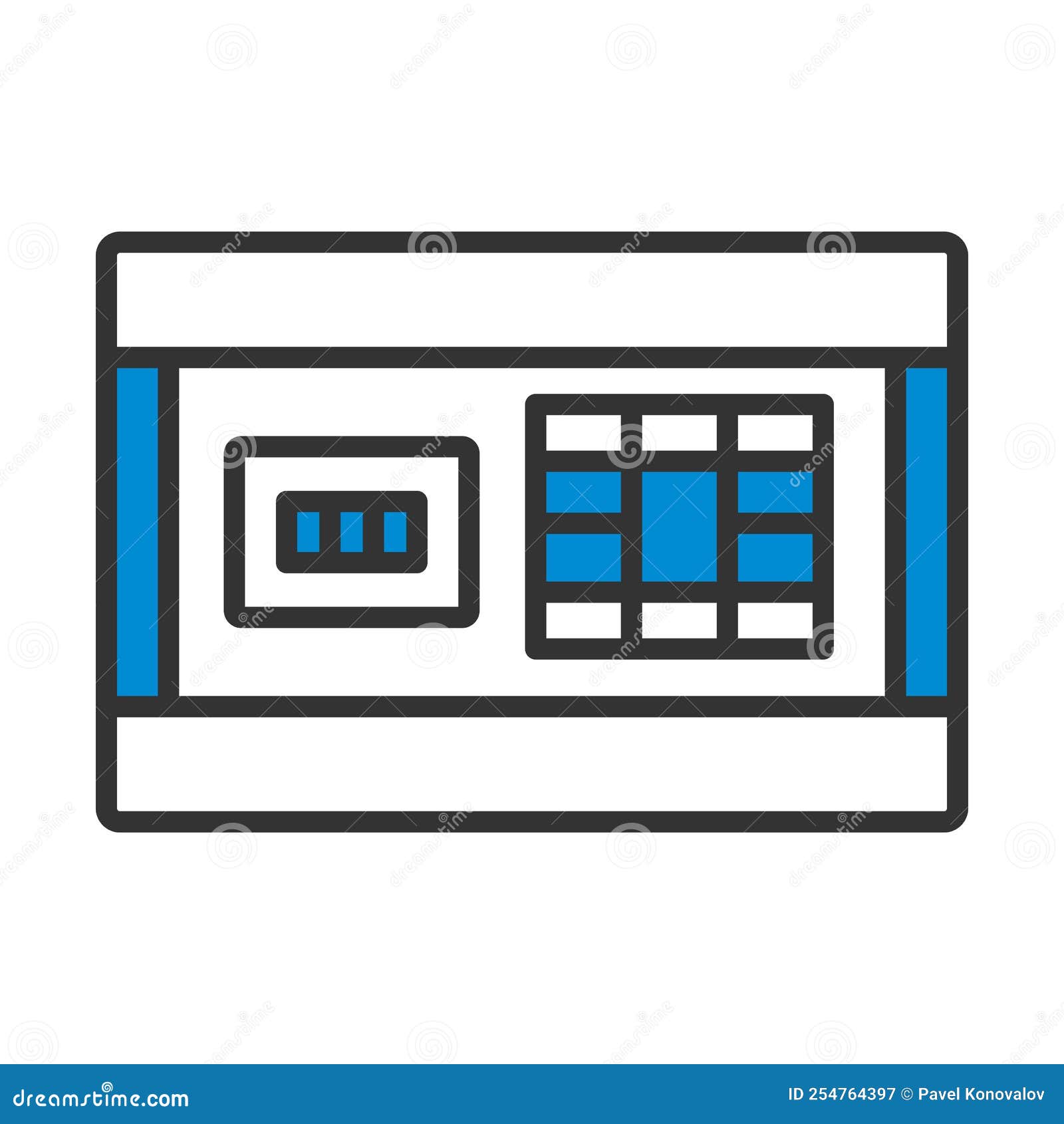 Circuit Breakers Box Icon stock vector. Illustration of catpower ...