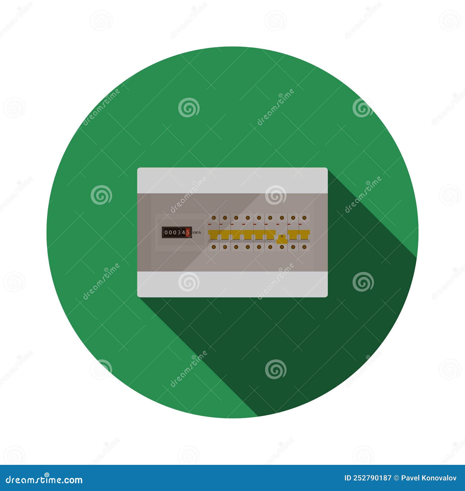 Circuit Breakers Box Icon stock vector. Illustration of path - 252790187
