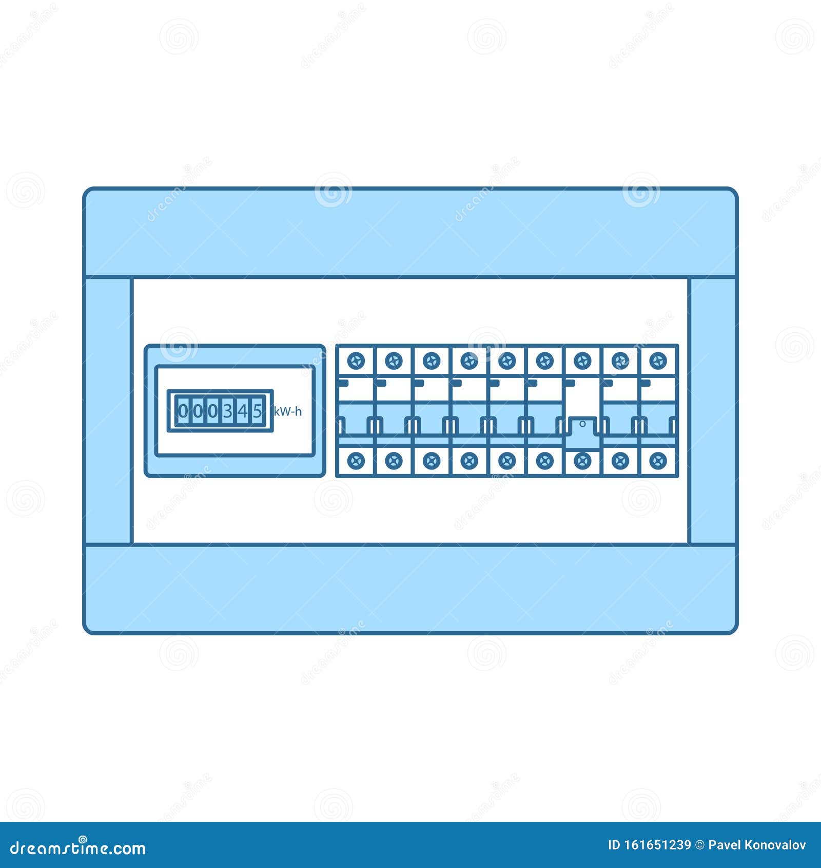 Circuit Breakers Box Icon stock vector. Illustration of control - 161651239