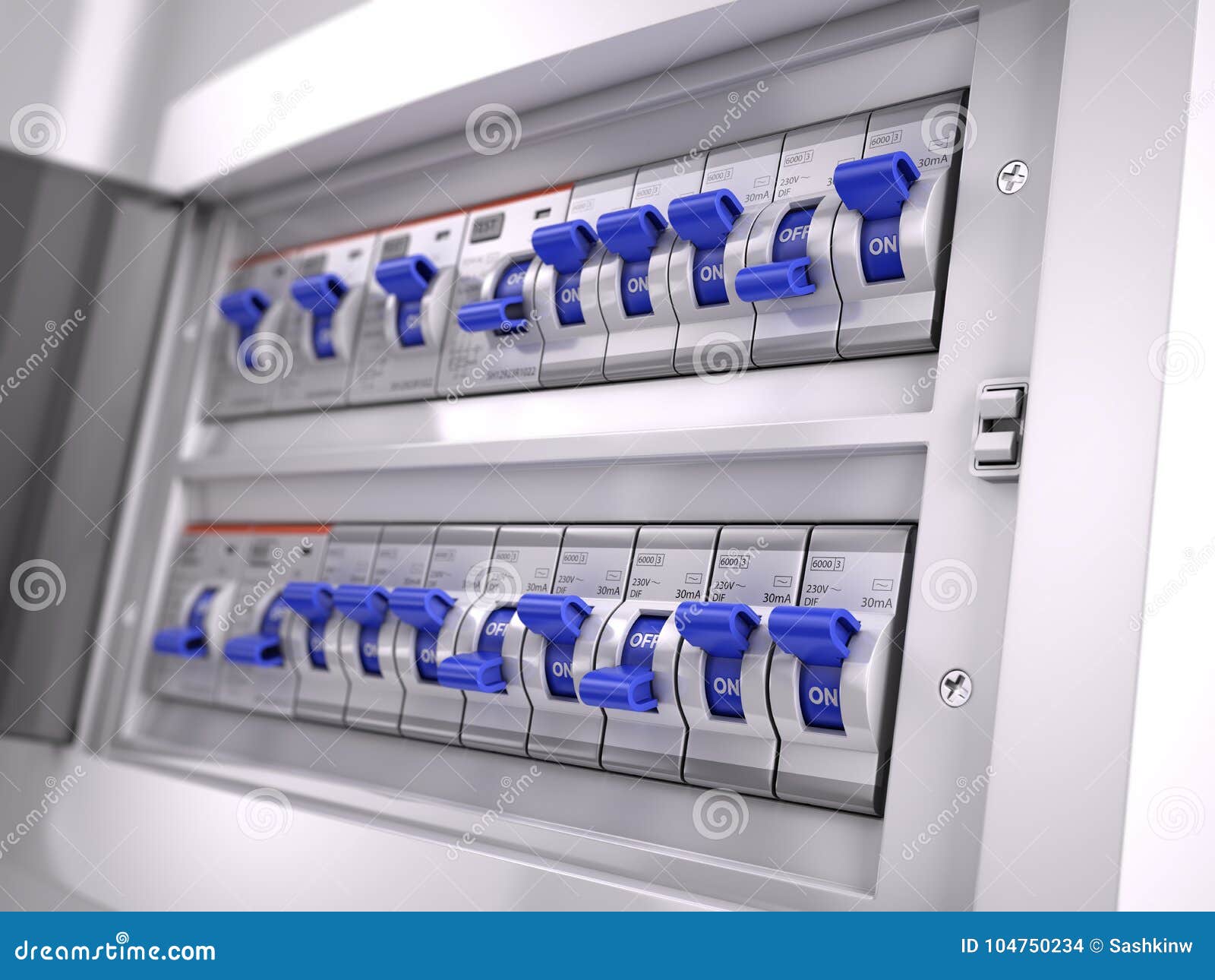 Circuit Breakers, Intermediate Relay And Phase Control Relay In The ...
